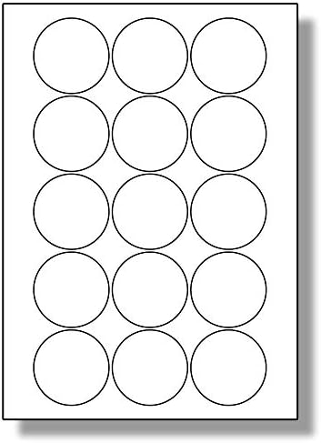 Label Planet® 15 Per Page/Sheet, 5 Sheets (75 Round Sticky Labels ...