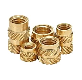 300pcs M5 M6 Heat Threaded Insert Nuts Brass Hot Melt Molding Knurled ...