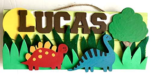 Dinosaur Theme Nameplate for Kids Room Decor( Excellent Personalized ...
