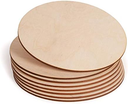 Amazon.com: ULTNICE 10pcs Unfinished Pine Wood Round Wooden Blocks DIY ...