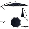 TANGZON 3M Cantilever Garden Parasol, Banana Patio Umbrella with 112 ...