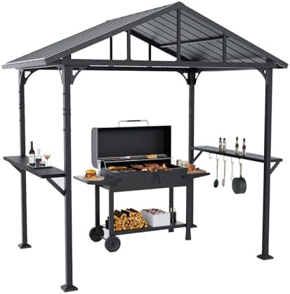 Amazon.com : Gotland 8' x 5' Grill Gazebo, Outdoor Metal BBQ Gazebo ...