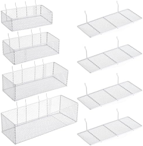 Amazon.com: Hicarer 8 Pack Pegboard Baskets and Peg Board Racks Set ...