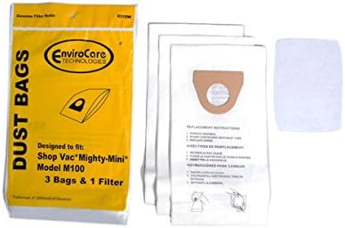 Amazon.com: Shop Vac Mighty Mini M100 Vacuum Cleaner 3PK Paper Bags and ...
