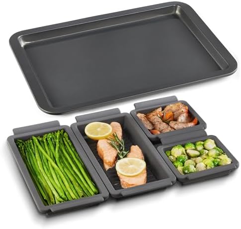 Amazon.com: Hongbake Baking Sheet Pan Dividers with A Half Sheet Pan ...
