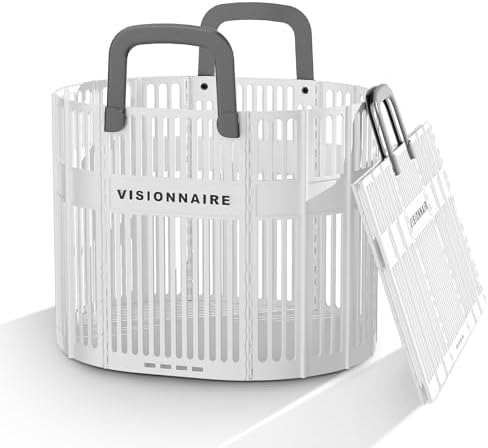 Amazon.com: MSHOMELY Collapsible Plastic Laundry Baskets with Handles ...
