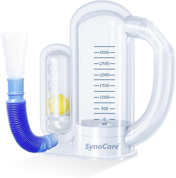Synocare Spirometer Breathing Exercise Device 3000ml Inhale Volume ...