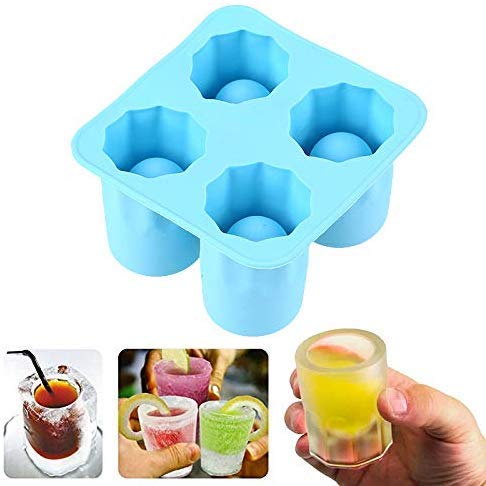 Buy AJSCOP Silicone 4 -Cup Ice Cube Shot Shape Silicone Shooters Glass ...