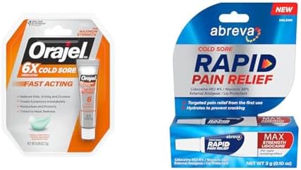 Amazon.com: Orajel Cold Sore Treatment Bundle with Abreva Rapid Relief ...