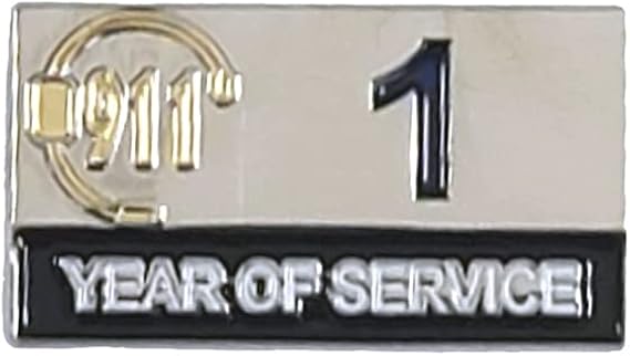 1 Year of Service Dispatcher Lapel Pin 911 Police Fire Paramedic ...