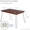 Amazon.com: Sleekform Wooden Folding Dining Table for 4 - with ...