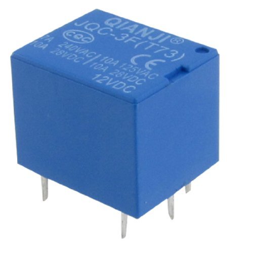 Generic JQC-3F(T73) Electromagnetic Mini Power Relay 12V DC 5PIN PCB ...