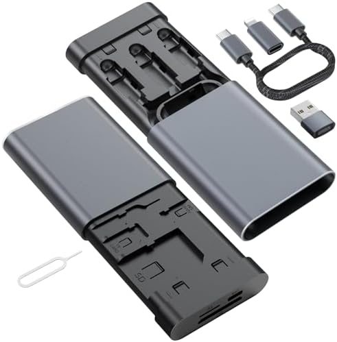 Amazon.com: Doumsic SD Card Reader USB C, Micro SD Card Carrying Case ...