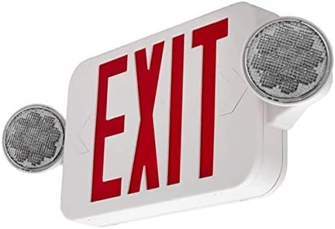 LFI Lights | UL Certified | Hardwired Red Compact Combo Exit Sign ...