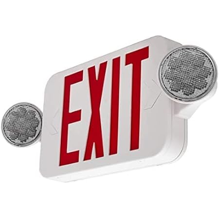 All Pro APCH7R Combo Unit, Integrated LED Exit Sign with (2) LED ...