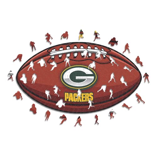 Iconic Puzzles, Green Bay Packers Crest, 100% eco-sustainable wooden ...