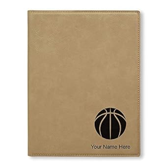Large 9.5" X 12" Portfolio Notepad, Basketball Ball, Personalized ...