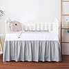Amazon.com: Crib Skirt Dust Ruffle, 100% Egyptian Cotton 400 Thread ...