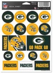 Amazon.com: WinCraft Green Bay Packers Vinyl Sticker Sheet 5"" x 7 ...