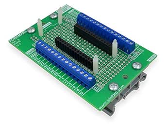 Winford Engineering Arduino MKR Breakout Terminal Expansion Board - Green, Cage Clamp Connector ...