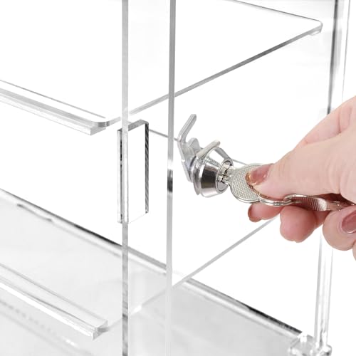 Snapklik.com : MOOCA Premium 4 Tier Acrylic Lockable Rotating Removable ...