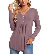 CATHY Womens Long Sleeve Tops 2025 Fall Fashion Henley Shirts Dressy ...