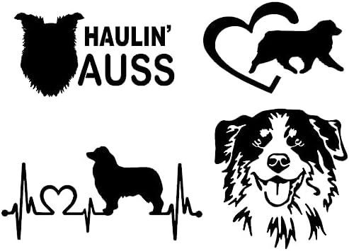 Amazon.com - Australian Shepherd Decal 4 Pack: Haulin' Auss, Aussie ...