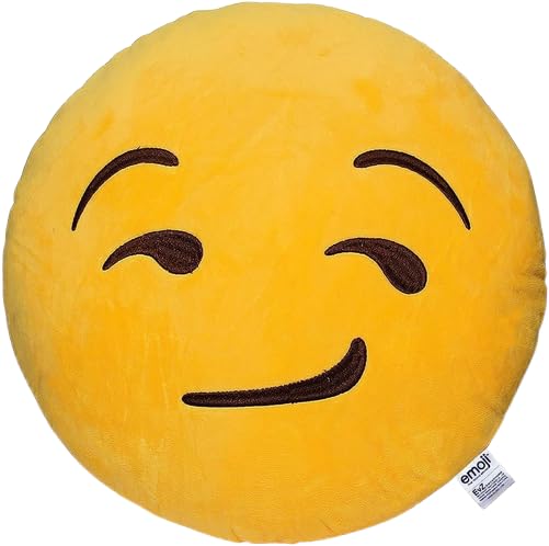 Soft Toy Smiley Yellow Soft Pillow Enjoy Print Pillow, Size 30 cm ...