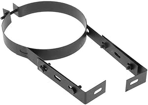 Stainless Steel Adjustable Chimney Pipe Holder 6 Inch Wall Support Bracket Flue Liner Clamp ...