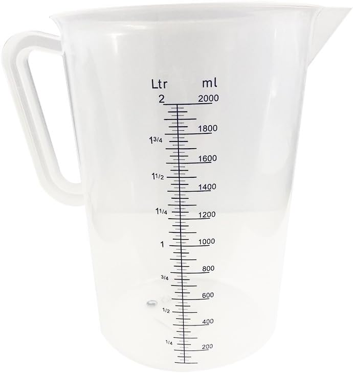 Trenton Plastic Polypropylene Graduated Measuring Jug, 2.0 Litre ...