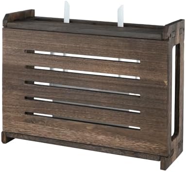 Amazon.com: Wooden Router Shelf, Desktop WiFi Router Storage Box Modem ...