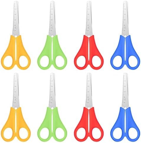 Laughhe 8 Stück Kinderscheren Set mit 5 cm-Maß Runde Spitze Schere für ...