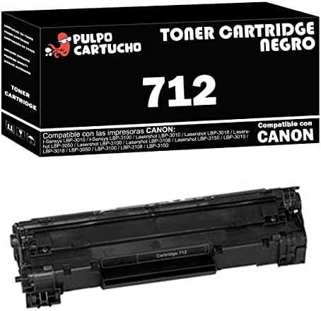 Pulpo Cartucho - Toner 712 Negro Compatible con Canon 712 / Ref ...