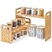 Amazon.com: Noamus 2 Tier Kitchen Corner Shelf, Bamboo Separable ...