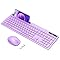 Amazon.com: Wireless Keyboard and Mouse Combo Rose Pink, Vivefox USB A ...