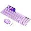 Amazon.com: Wireless Keyboard and Mouse Combo Rose Pink, Vivefox USB A ...