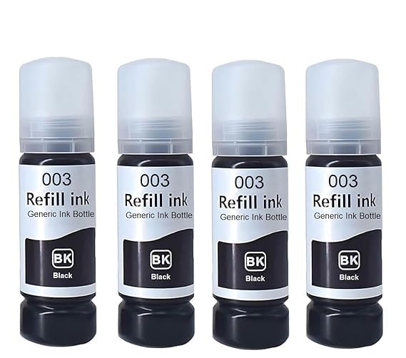 003 Black Refill Ink for Epson L3110, L3150, L3250, L3252 L3115, L3116 ...