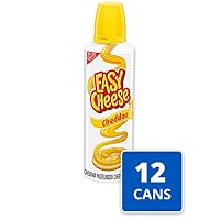 Amazon.com: Easy Cheese Cheddar Cheese Snack, 8 oz Cans (Pack of 12 ...