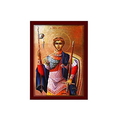 Amazon.com: Saint Demetrius icon, Handmade Greek Orthodox icon of St ...