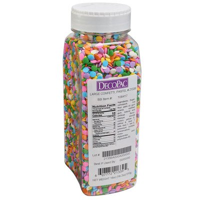 Amazon.com: 18 oz Large Pastel Round Confetti Quins Mix : Grocery ...