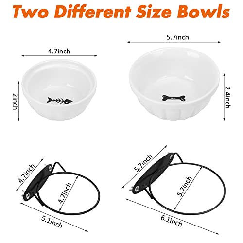 Snapklik.com : YECERCAN Dog Kennel Water Bowl, 2 Pack Ceramic Hanging ...