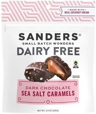 Amazon.com : Sanders Dairy Free Dark Chocolate Sea Salt Caramels 5.5 oz ...