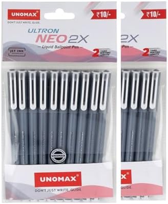 UNOMAX Ultron 2X Ball Pen - Set of 10 (Jet Blue) | Unleash the Art of ...