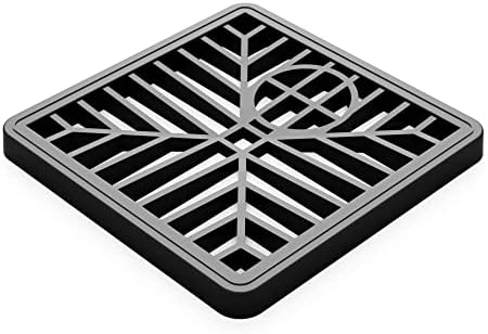 QUERGO Gitter-Abfluss-Deckel, quadratisch, PVC, 150 mm x 150 mm ...