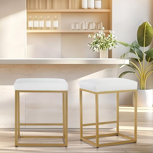 Amazon.com: Yaheetech Round Kitchen Counter Stool Home Bar Height ...