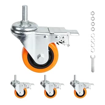 Amazon.com: Stem Caster Wheels 3 Inch with Security Dual A/B Brake Lock ...