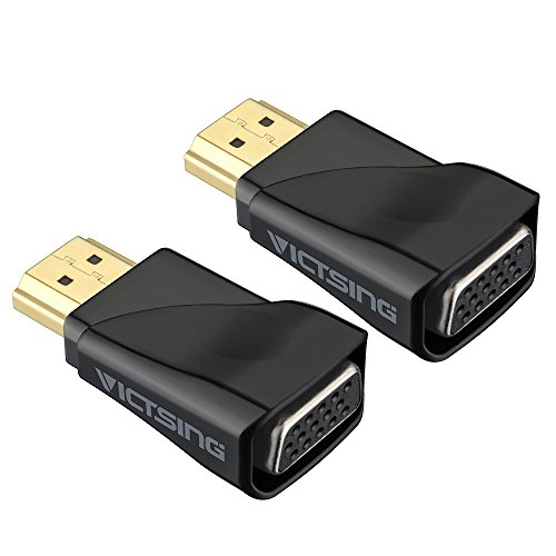 VicTsing 2 PCS HDMI to VGA Video Adapter Converter, Gold-Plated 1080P ...