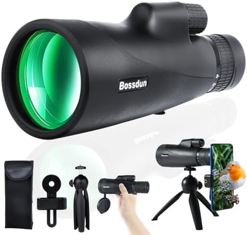 BOSSDUN 10-30X50 Zoom Monocular Telescope High Power, BAK-4 Prism HD ...