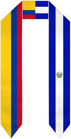 Amazon.com: Graduation Stole Colombia Colombians El Salvador Flag ...
