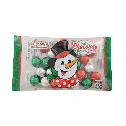 Amazon.com : Palmer Holiday Milk Chocolate Flavored Balls, Holiday ...